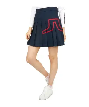 J. Lindeberg Pleated Midi Skirt With Graphic Detail