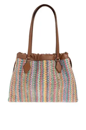 JIMMY CHOO Zigzag Drawstring Tote Bag