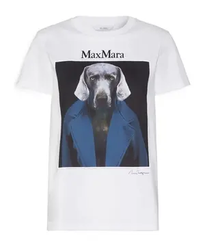 Max Mara Graphic Print T-shirt - White