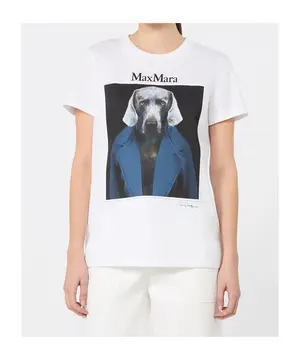Max Mara Graphic Print T-shirt - White