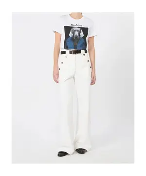 Max Mara Graphic Print T-shirt - White