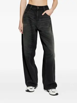DIESEL® 1997 D-denim-m-uc Wide-leg Jeans - Black