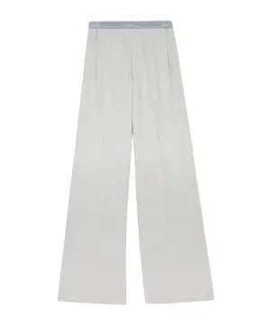 Kenzo Signature' Elasticated Pants In Cotton - Light Gray