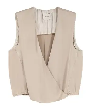 ALYSI Sleeveless V-neck Wrap Top