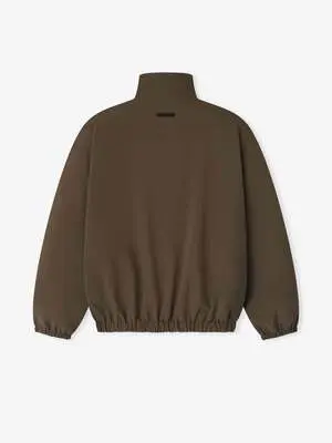 Fear Of God Logo Embroidered Half-zip Sweatshirt - Brown