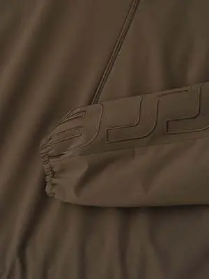 Fear Of God Logo Embroidered Half-zip Sweatshirt - Brown
