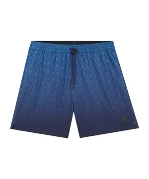 Hugo Boss Printed Drawstring Swim Shorts - Blue