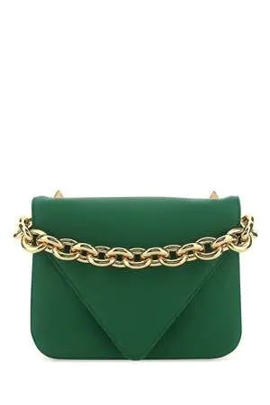 BOTTEGA VENETA BOTTEGA VENETA Green Leather Chain Shoulder Bag