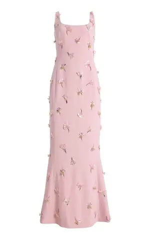 Simkhai Briella Embellished Crepe Gown - Pink