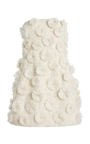 Simkhai Holland Floral Raffia Bustier Mini Dress