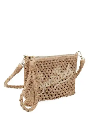 MC2 SAINT BARTH Pochette In Raffia With Logo