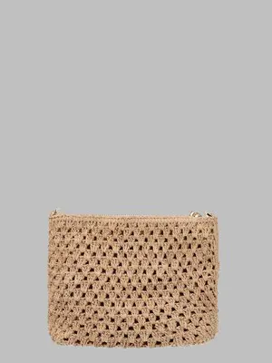 MC2 SAINT BARTH Pochette In Raffia With Logo