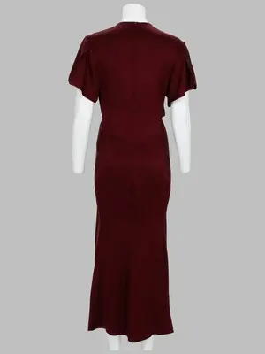 Victoria Beckham Midi Dress With V-neck And Draping