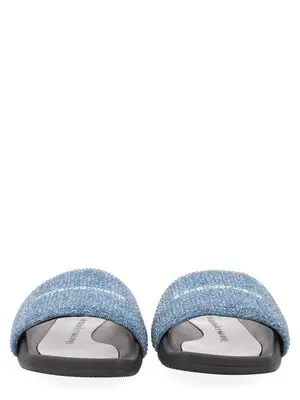 Alexander Wang Sandalo" Slide Sandals In Denim