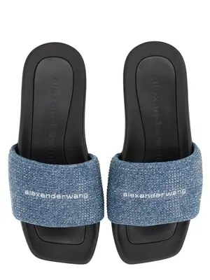Alexander Wang Sandalo" Slide Sandals In Denim