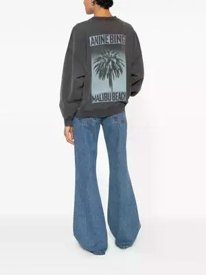 ANINE BING Miles Logo-print Cotton Sweatshirt