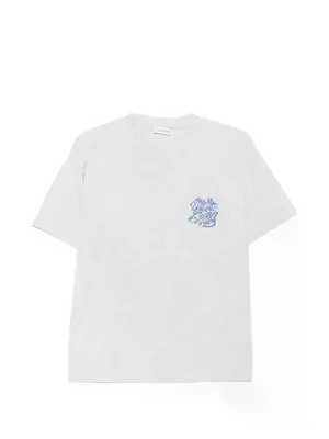 ANINE BING Cade Logo-print Cotton T-shirt - Grey