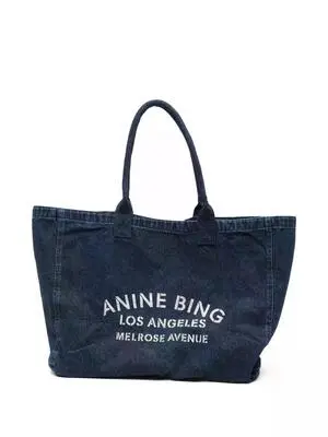 ANINE BING Logo Print Shoulder Bag
