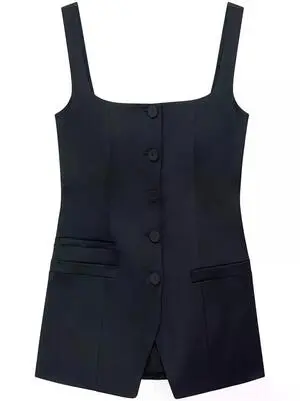 Another Tomorrow Square Neck Sleeveless Top