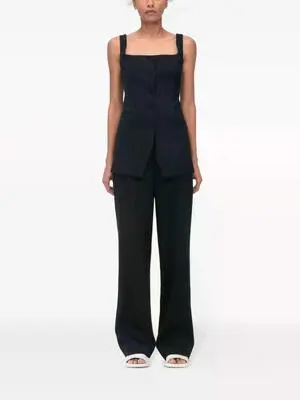 Another Tomorrow Square Neck Sleeveless Top
