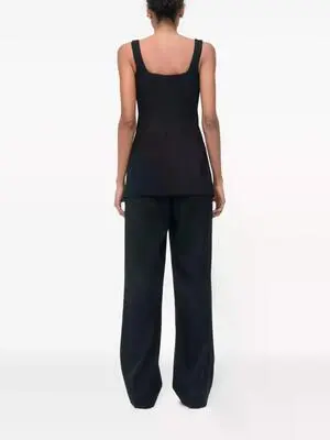 Another Tomorrow Square Neck Sleeveless Top