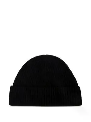 JIL SANDER Ribbed-knit Beanie Hat - Black