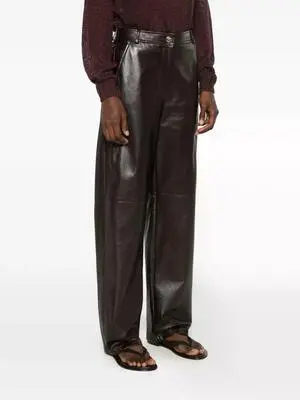 Max Mara Wide-leg Leather Trousers