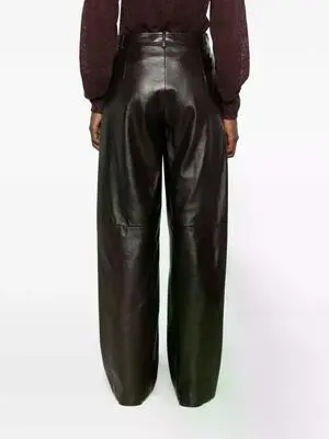 Max Mara Wide-leg Leather Trousers