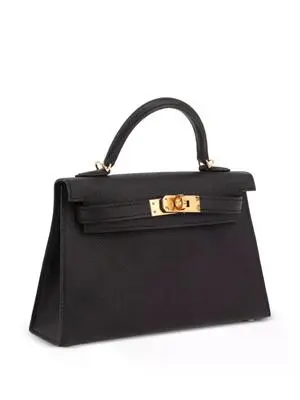 Hermès Kelly 20 Leather Handbag - Black