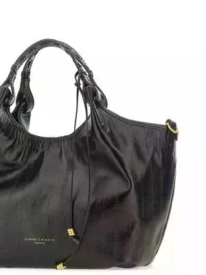 GIANNI CHIARINI Dua Leather Tote Bag - Black