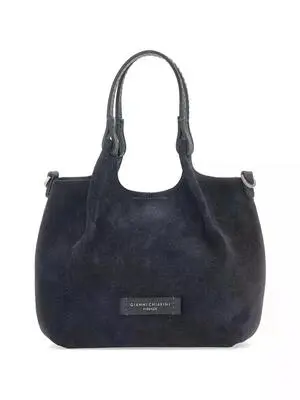 GIANNI CHIARINI Dua Suede Tote Bag - Blue