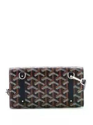 Goyard Monte Carlo Clutch With Strap Coated Canvas Pm - Black