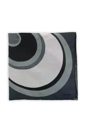 TOM FORD Geometric-print Pocket Square - White