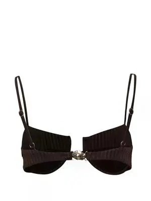 BAOBAB Roma Textured Underwire Bikini Top - Brown