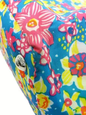 Prada Tessuto Stampato Floral Tote Bag - Blue