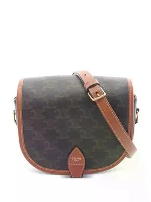 Celine Medium Folco Triomphe Shoulder Bag - Brown