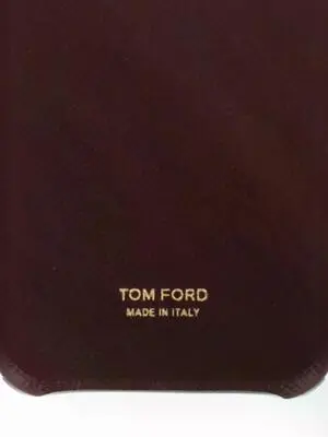 TOM FORD Logo-print Grained-leather Iphone Case