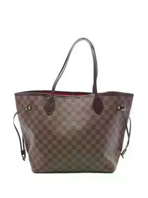 LOUIS VUITTON Damier Ebene Neverfull Mm Tote Bag - Brown