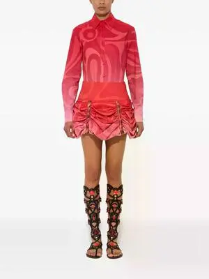 Emilio Pucci Marmo Degradé-print Ramie Shirt