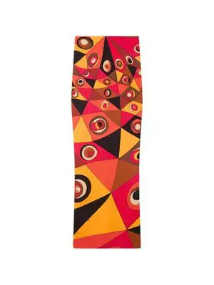 Emilio Pucci Occhi Print Long Skirt - Orange