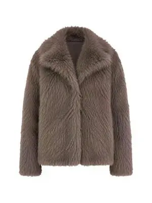 LOULOU Faux-fur Notched-lapel Jacket