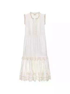 Rails Embroidered Tiered Midi Dress