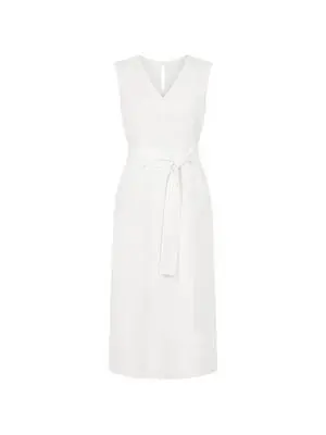 Calvin Klein V-neck Belted Dress
