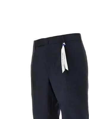 SANTANIELLO Pressed Crease Turn-up Trousers