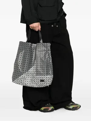 Issey Miyake Geometric Patterned Tote Bag