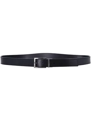 Emporio Armani Leather Belt With Buckle Fastening - Blue