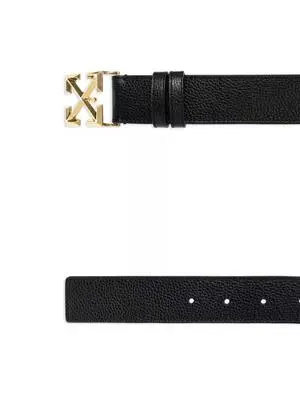 Off-White Arrow Buckle Grained Leather Belt