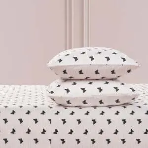 Juicy Couture Printed Microfiber Sheet Set - Butterfly Script