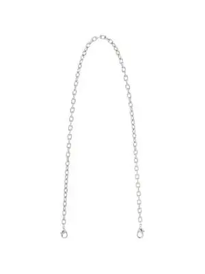 Judith Leiber Tone Polished Finish Cable-link Chain With Lobster-claw Fastening - Silver