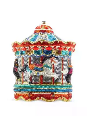 Judith Leiber Jane's Carousel Clutch Bag - Brown